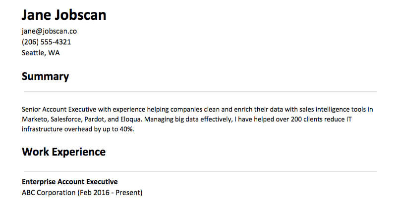How To Write A Resume Summary Statement